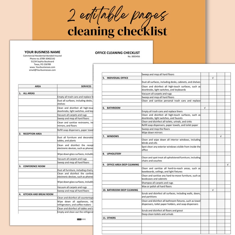 Cleaning Proposal Template, Basic Editable Microsoft WORD and Adobe ...