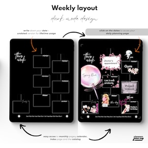 Undated Digital Planner Digital Journal Digital for Goodnotes Template ...