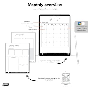 All-in-one Digital Planner 2025 2026 Undated for Goodnotes Digital ...