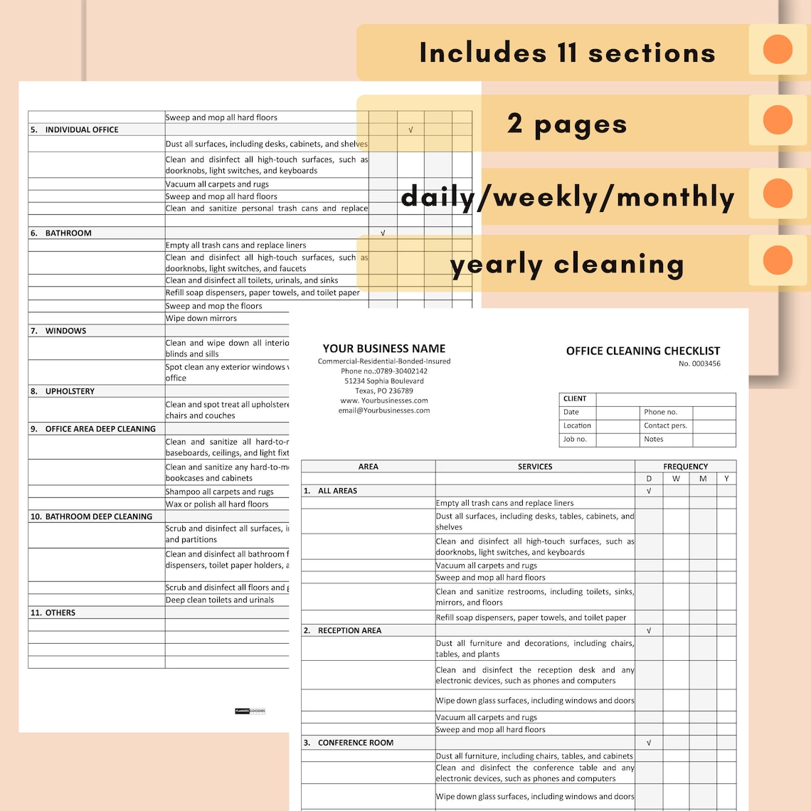 Cleaning Proposal Template, Basic Editable Microsoft WORD and Adobe ...