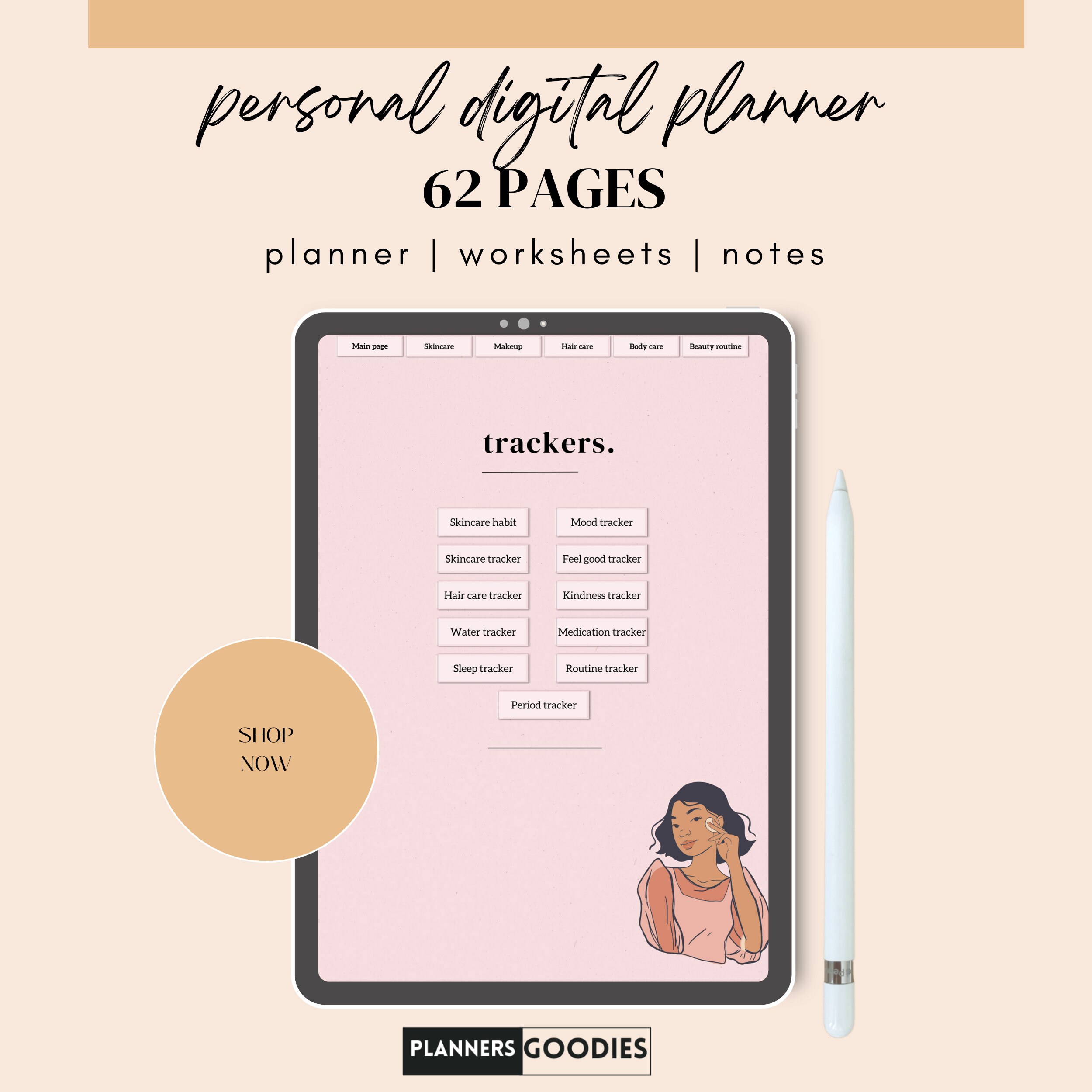 Self Care Digital Planner Goodnotes Planner Mindfulness Journal Self ...