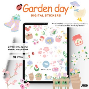 Gardening Stickers PNG Garden Journal Digital Stickers for Goodnotes or ...