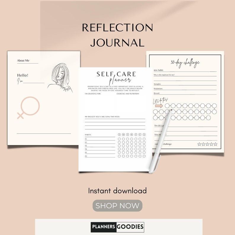 Self Reflection Journal Printable Mental Health Journal - Etsy