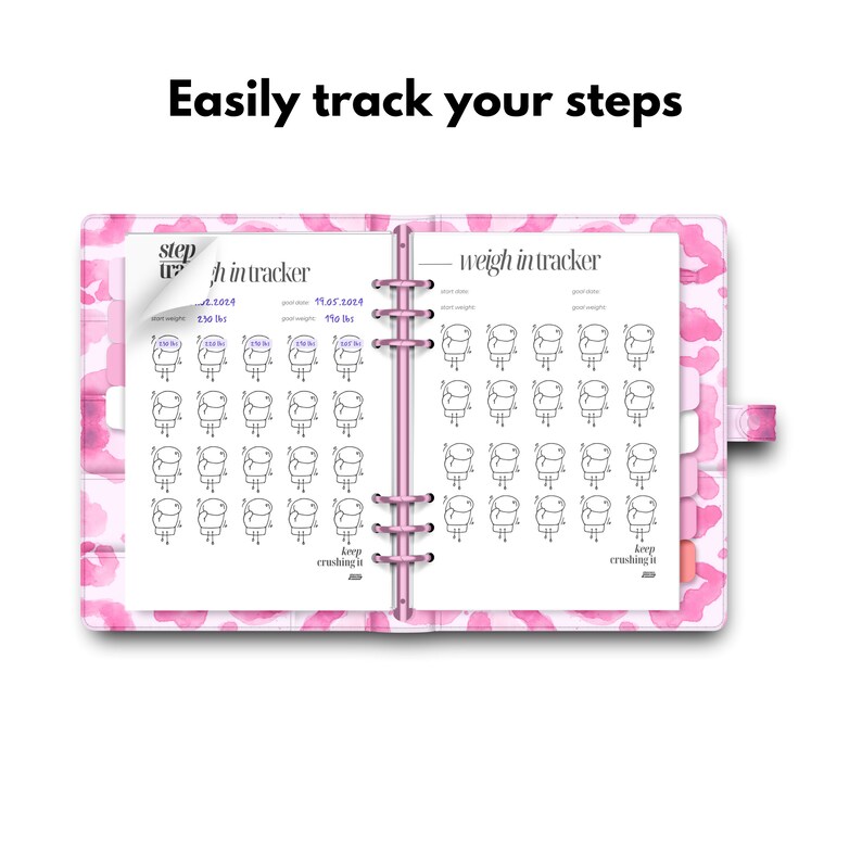 Weigh in Tracker Fitness Tracker Printable A5 Journal Page Exercise ... Weigh in Tracker Fitness Tracker Printable A5 Journal Page Exercise ...