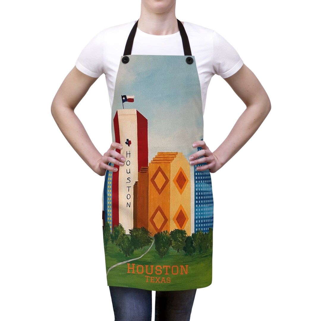 Houston Views Kitchen Apron | Houston Texas - Etsy