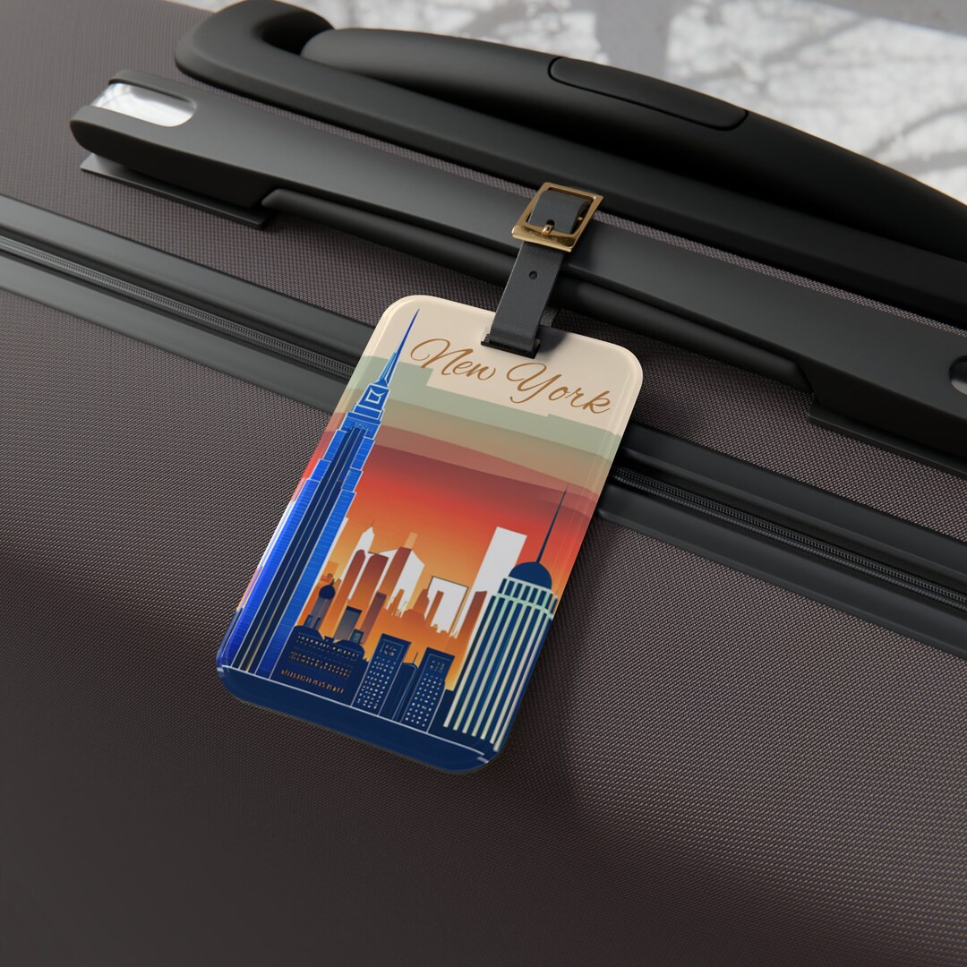 New York City Skyline Luggage Name Tag - Etsy