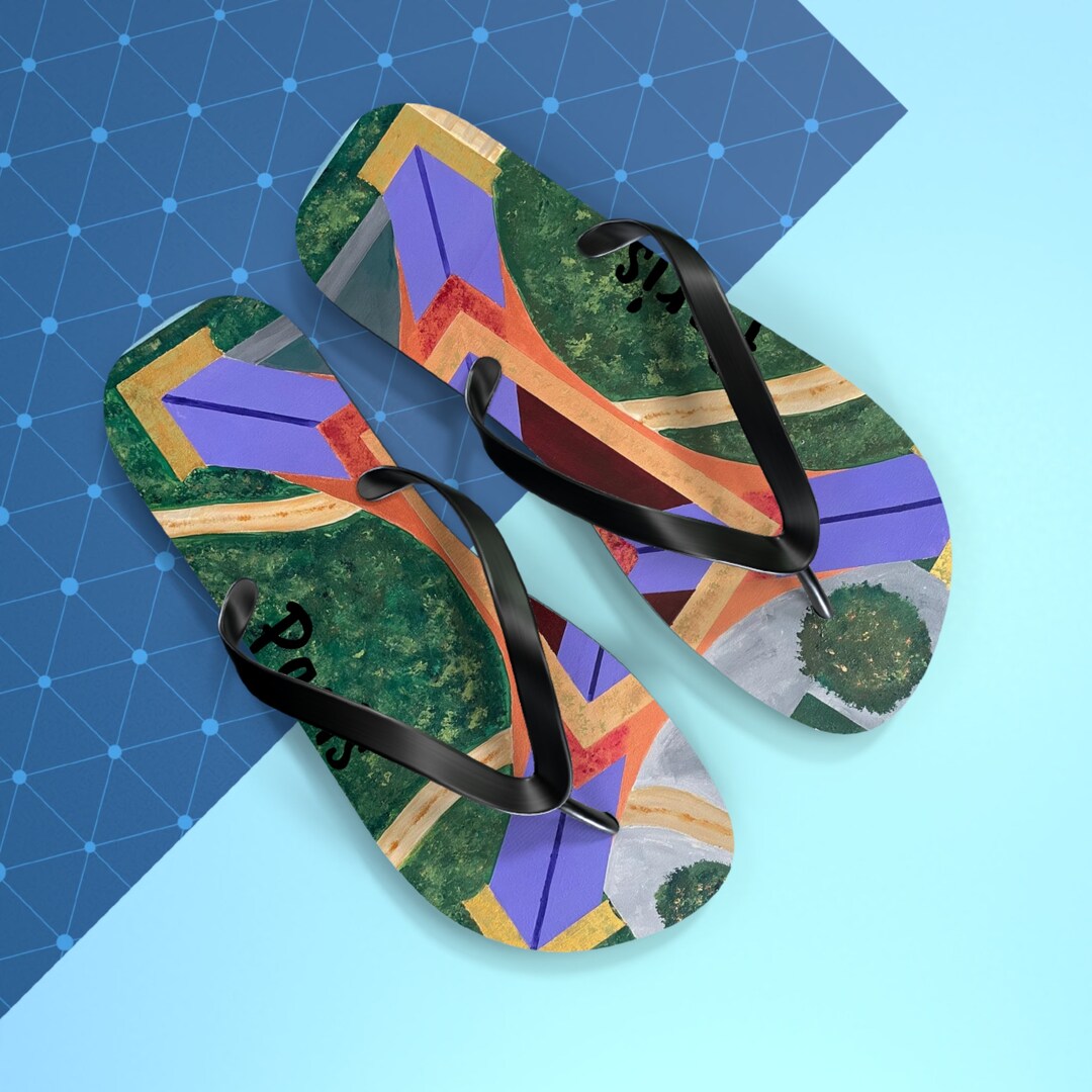 Paris Abstract Eiffel Tower Flip Flops - Etsy