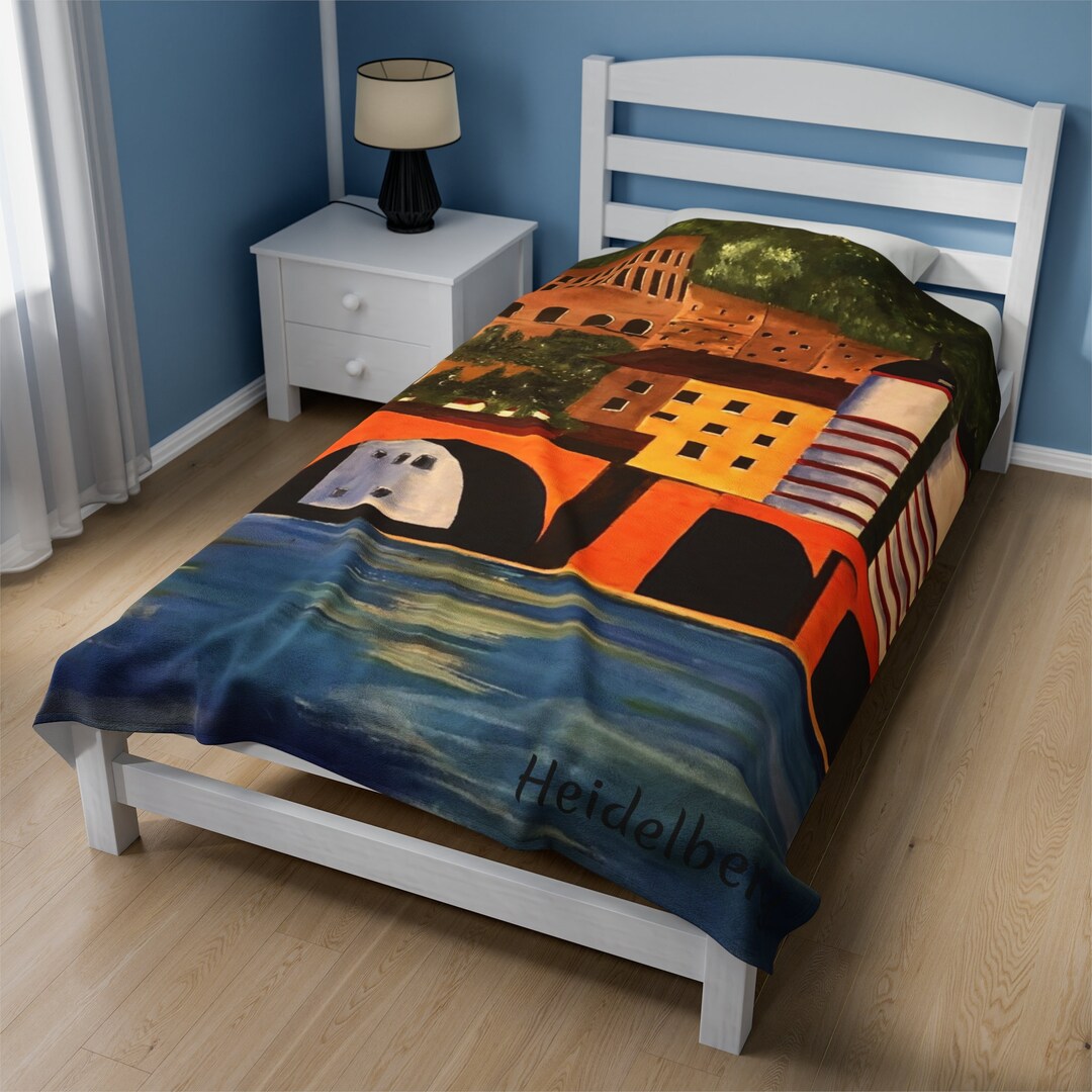 Heidelberg Germany Velveteen Plush Blanket - Etsy