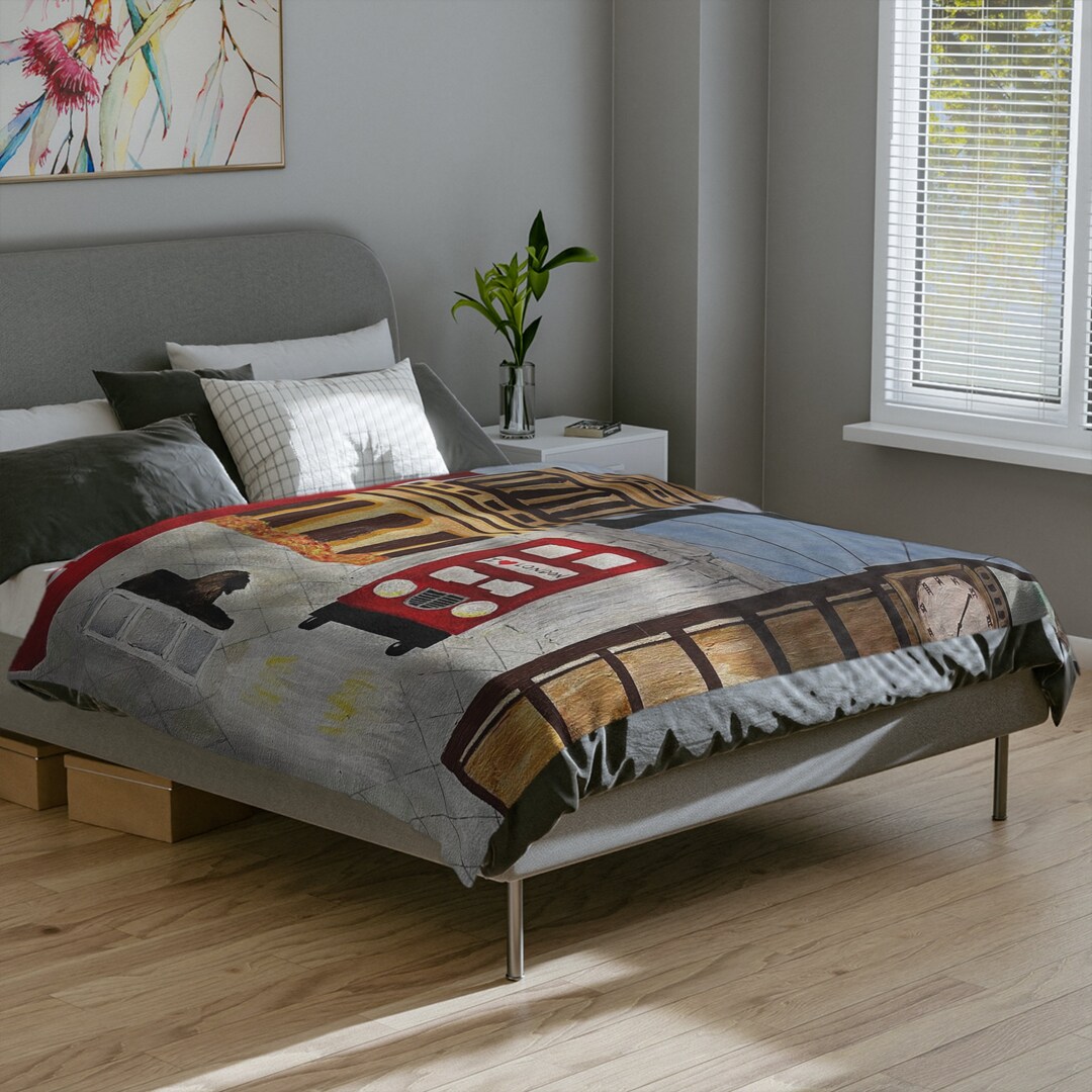 I Love London Velveteen Minky Blanket - Etsy