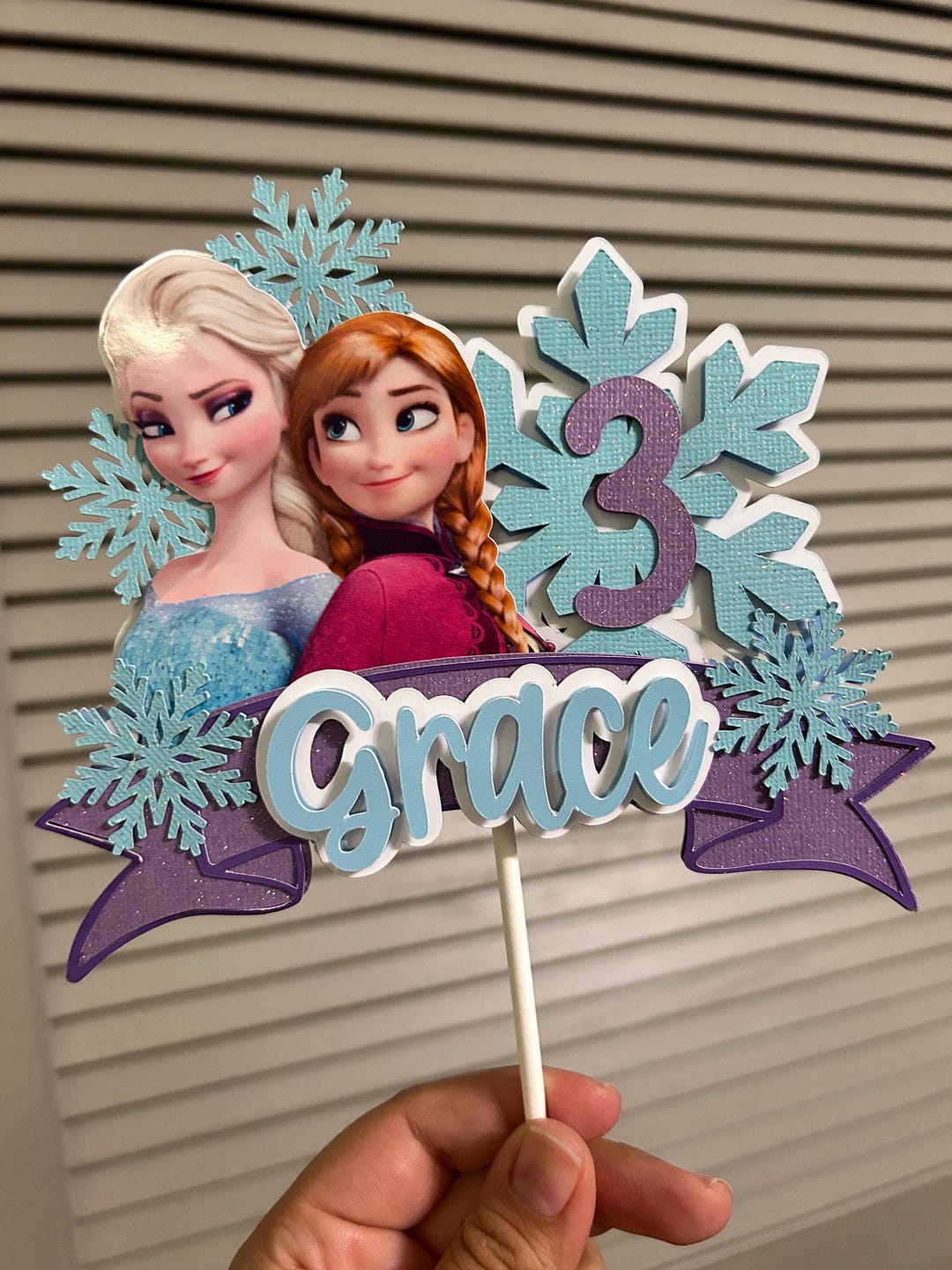 3D Frozen Cake Topper 3pcs (custom) - Etsy
