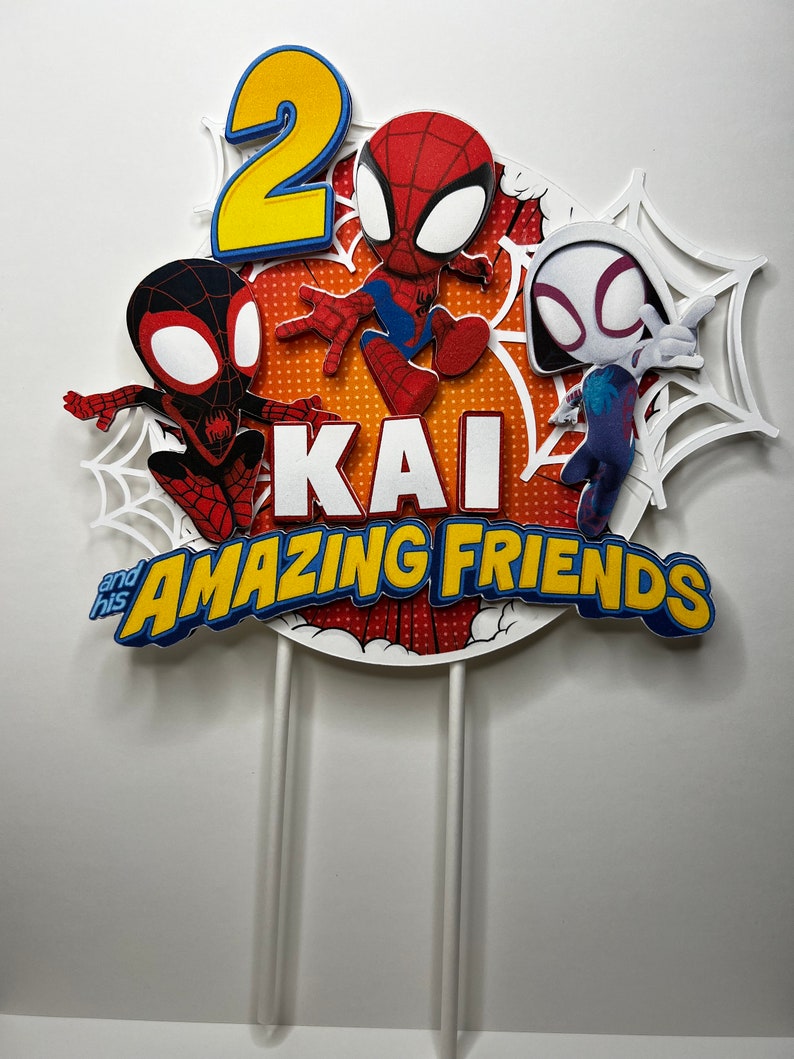 3D Spidey and His Amazing Friends Cake Topper custom - Etsy