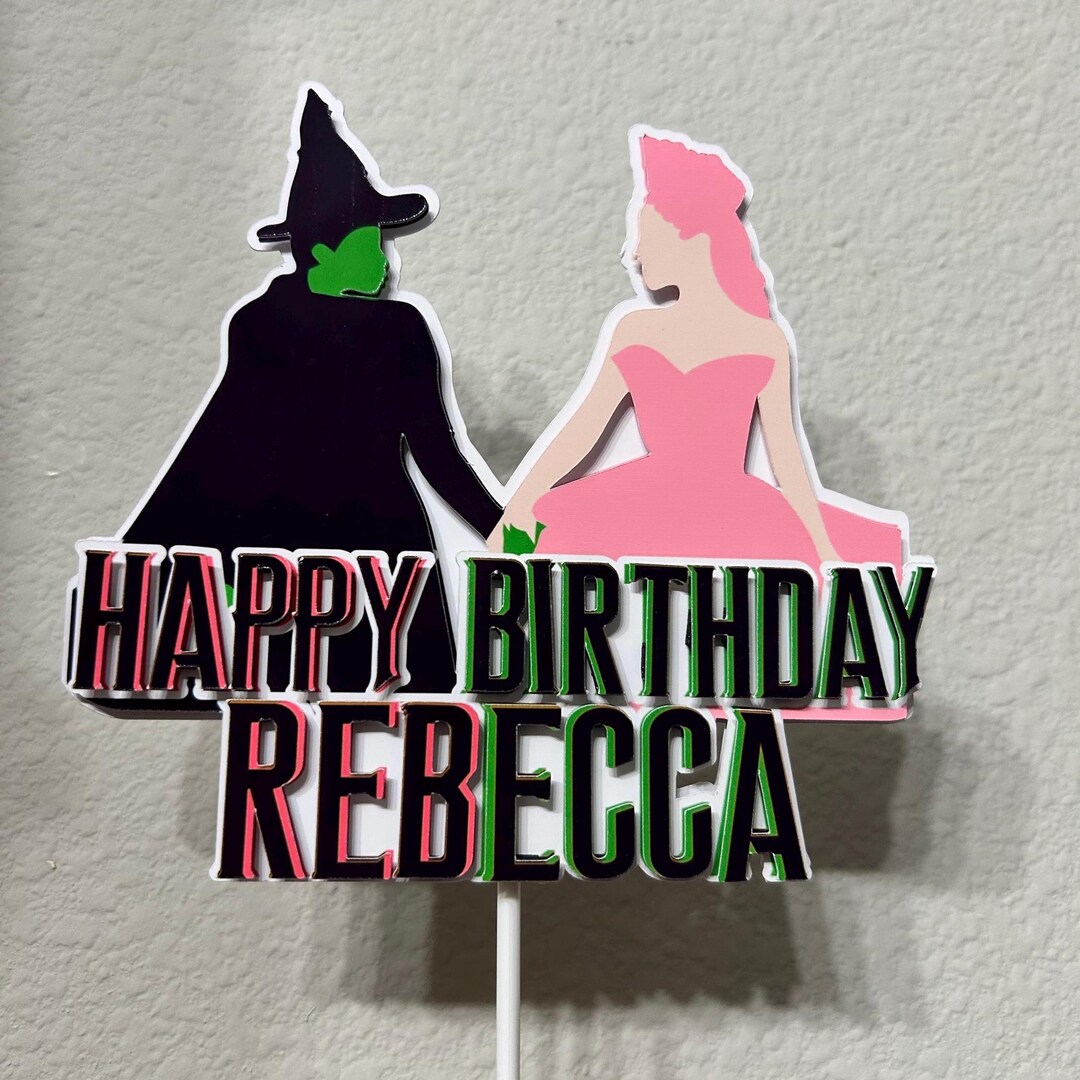 3D Wicked Inspired Cake Topper (custom) 3 Pcs - Etsy