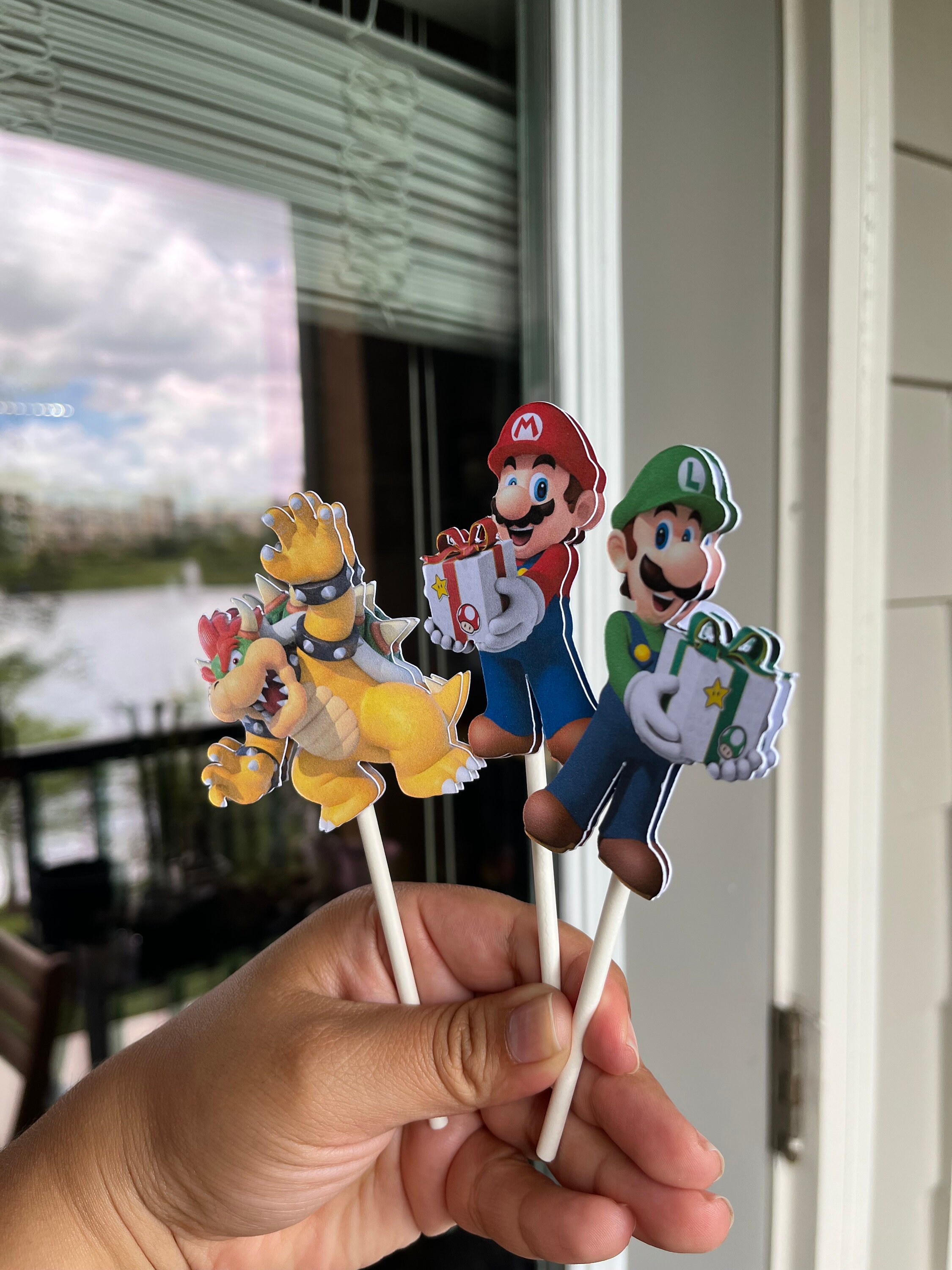 3D Super Mario Cupcake Toppers - Etsy
