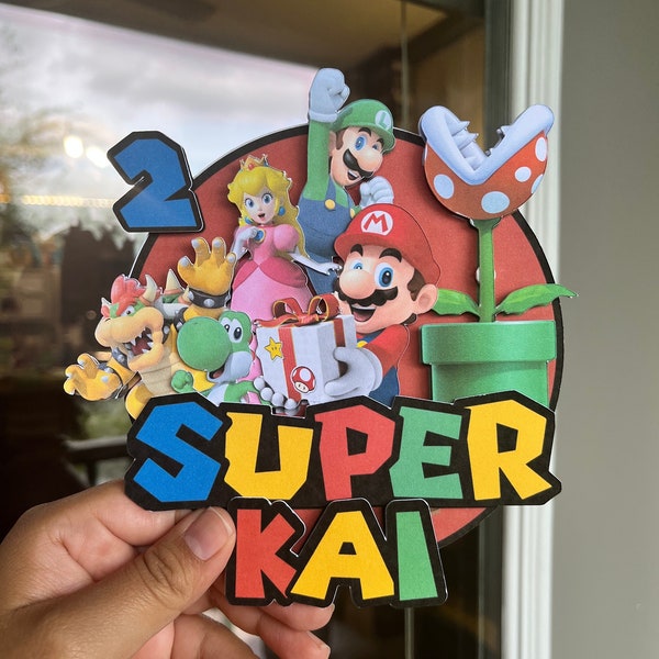 Super Mario Bros Printable Custom Cake Topper - Etsy
