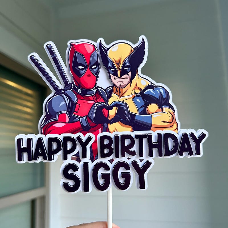 Deadpool and Wolverine Cake Topper - Etsy