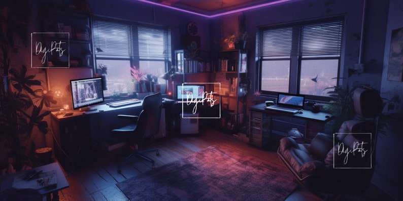 8 Twitch Streamer Room Zoom Backgrounds Zoom Background - Etsy Ireland