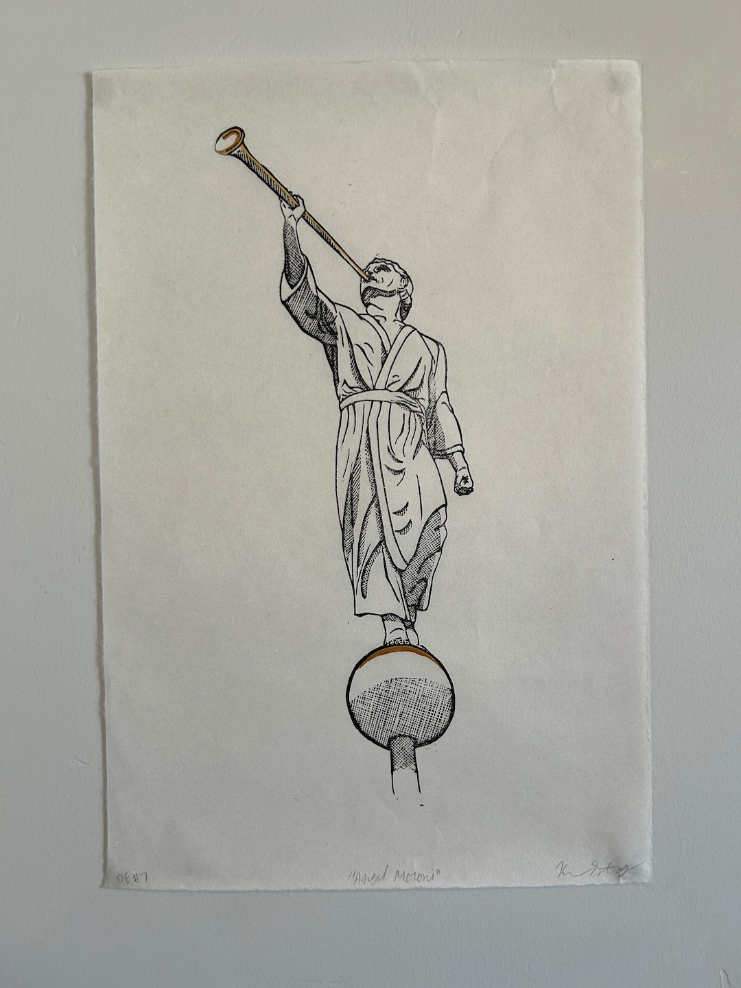 Angel Moroni Relief Print - Etsy