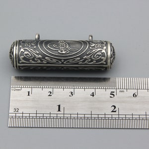 Cylinder Taweez Locket - 925K Sterling Silver Necklace Pendant Silver ...