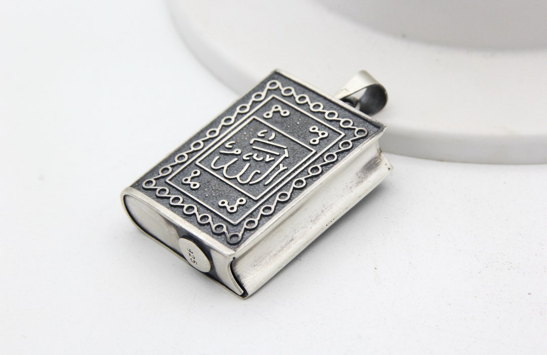 Small Taweez Holder Locket 925 Sterling Silver Pendant - Allah ...