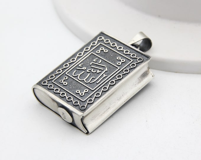 Small Taweez Holder Locket 925 Sterling Silver Pendant - Allah ...