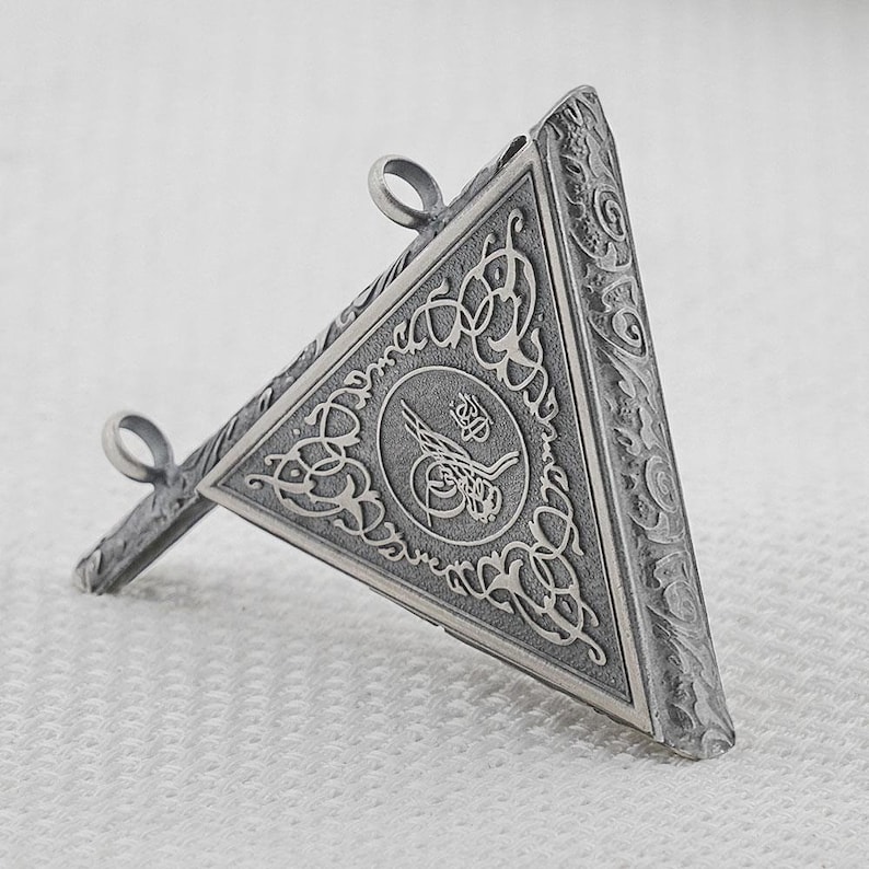 Large Triangle Taweez Holder Locket 925 Sterling Silver Pendant Silver ...
