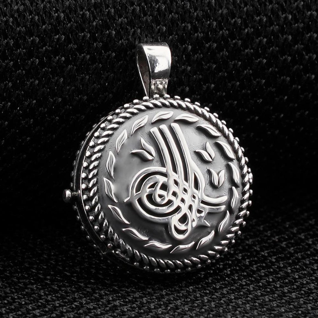 925 Sterling Silver Taweez Locket Ottoman Tugra Amulet Charm Talisman ...