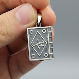 Small Taweez Locket 925K Sterling Silver Necklace Pendant in Book Form ...