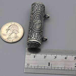 Cylinder Taweez Locket - 925K Sterling Silver Necklace Pendant Silver ...