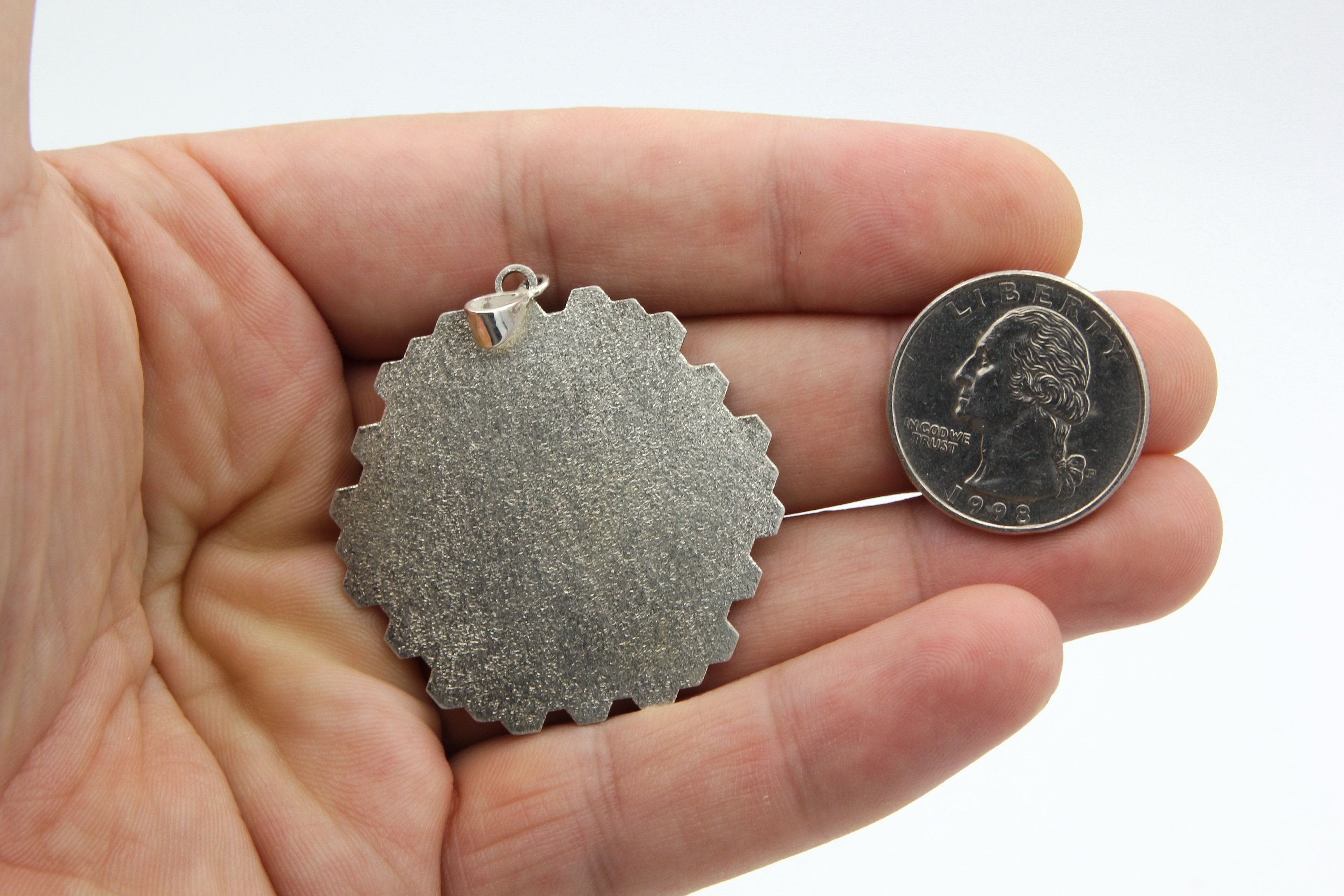 Al Asma Ul Husna 99 Names of Allah 925 Sterling Silver Pendant Arabic ...