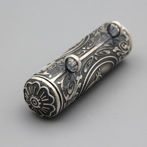 Cylinder Taweez Locket - 925K Sterling Silver Necklace Pendant Silver ...