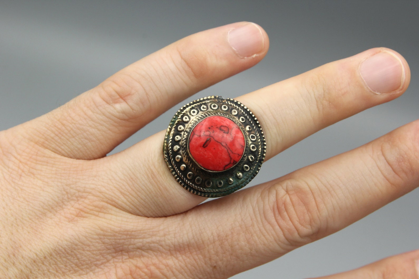 Vintage Afghan Ring Kuchi Ethnic Tribal Hand Made Ring Hand Crafted ...