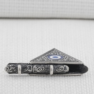 Sterling Silver Triangle Taweez Holder Locket Pendant Evil Eye Prayer ...