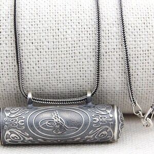 Cylinder Tube Taweez Locket - 925 Sterling Silver Pendant Necklace ...