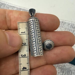 Small Cylinder Designed 925 Sterling Silver Amulet Taweez Holder ...