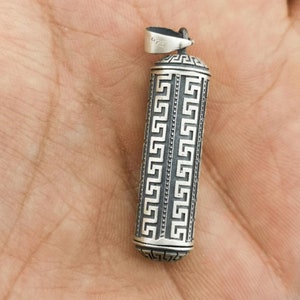 Small Cylinder Designed 925 Sterling Silver Amulet Taweez Holder ...
