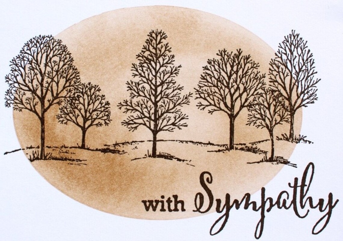 Trees Sympathy Card - Etsy