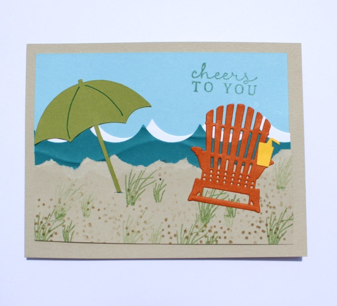 Relaxing at the Beach Greeting Card - Etsy