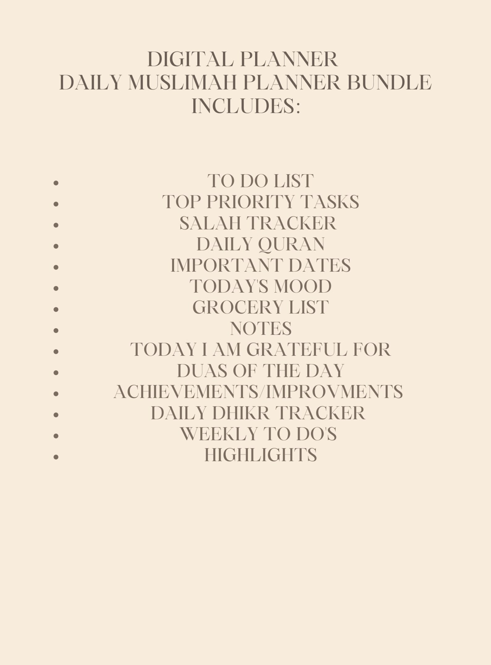 Daily Muslimah Planner Weekly To-do List Islamic Planner Muslim ...