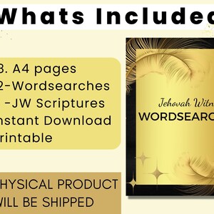 Jehovah Witness Wordsearch Puzzle Printable Adults Kids Jw Word Search ...