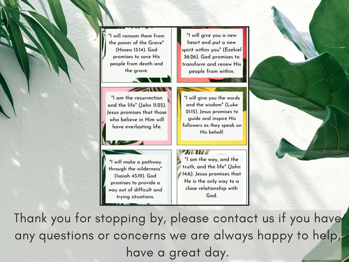 Jehova JW Promise Cards Gods Promises Cards Printable Digital Download ...