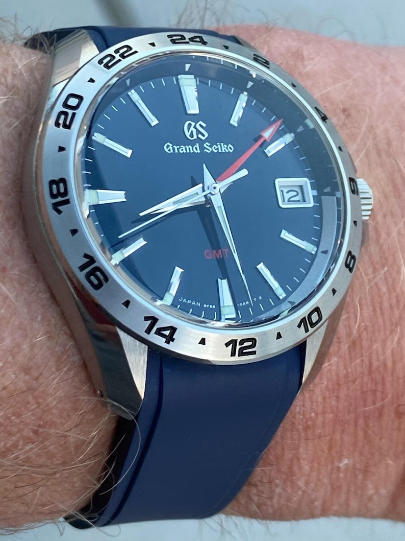 Grand Seiko 19mm Quartz GMT Fitted Rubber Watch Strap - Etsy