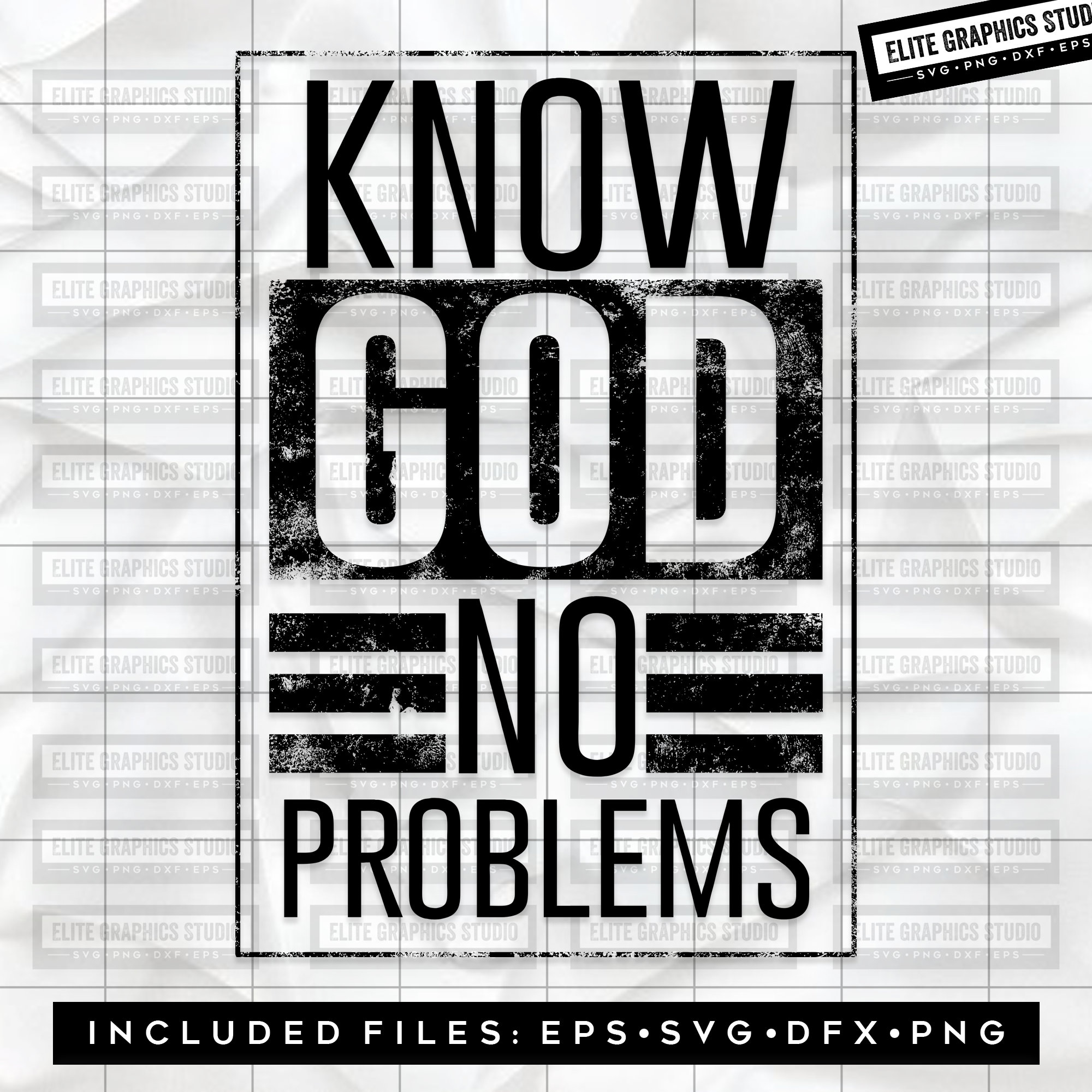 Know God No Problems Svg, Cross Svg, Jesus Cross Svg, Faith Svg ...