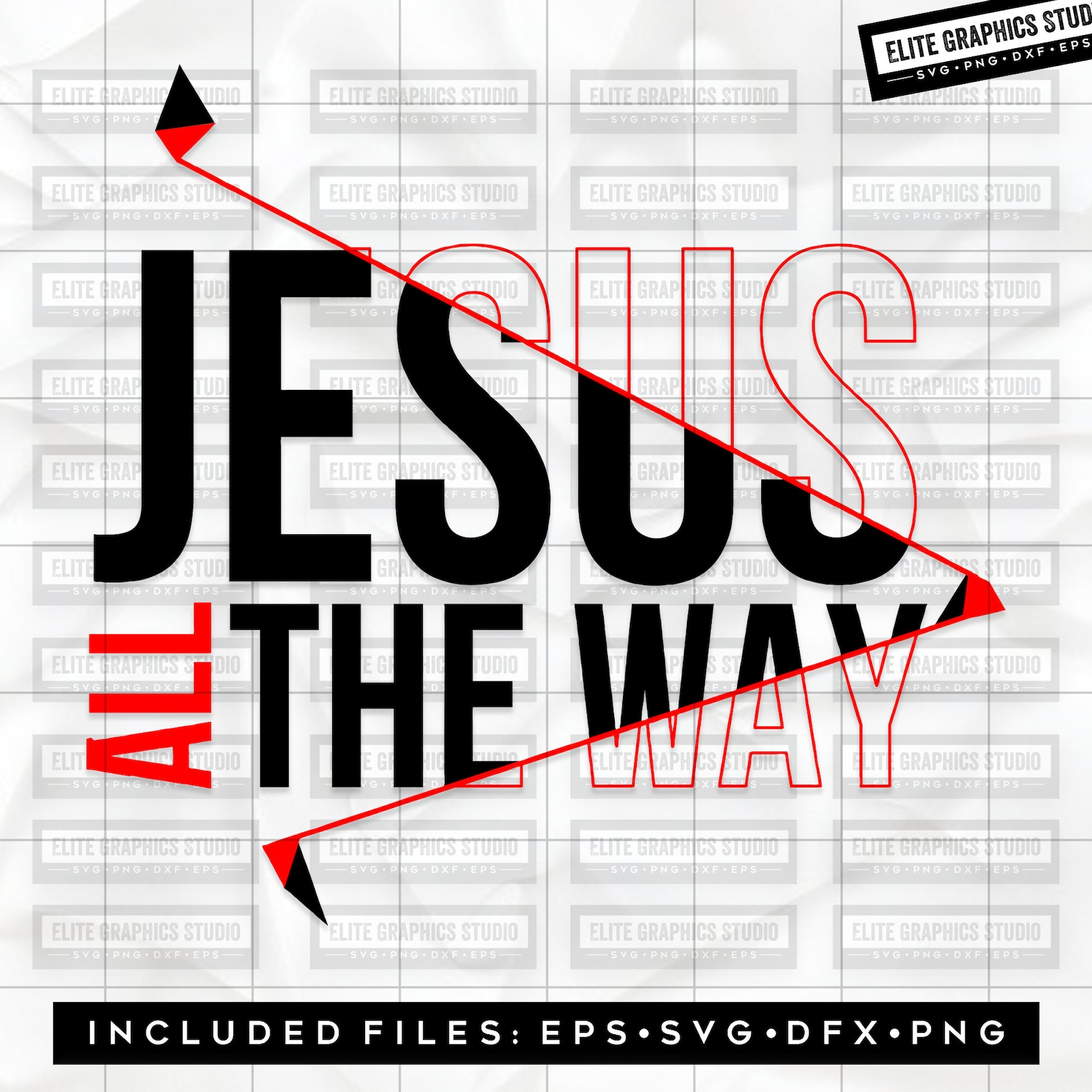 Jesus All the Way Svg, Bible Verse Svg, Scripture Svg, Christian Svg ...