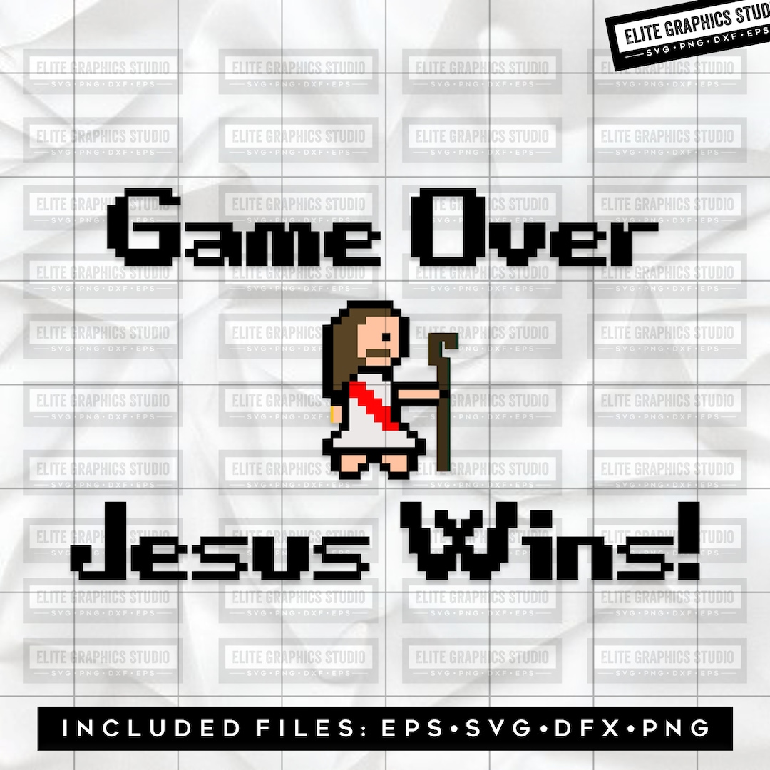 Jesus Wins Svg, Gaming, Christian Heat Transfer, Flower, Christian Svg ...