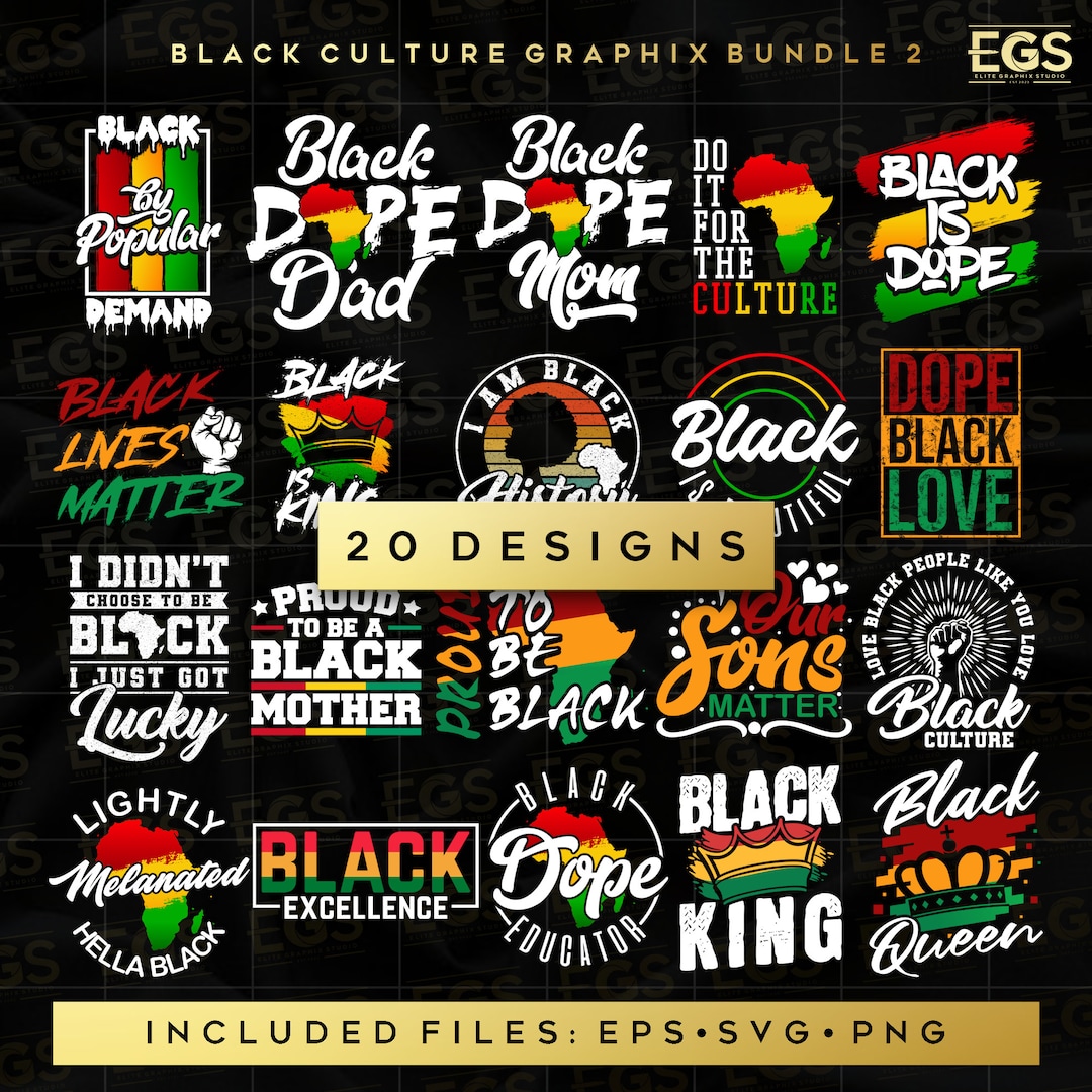 20 Premium Black Culture Bundle Svg, Black Love Svg, African American ...