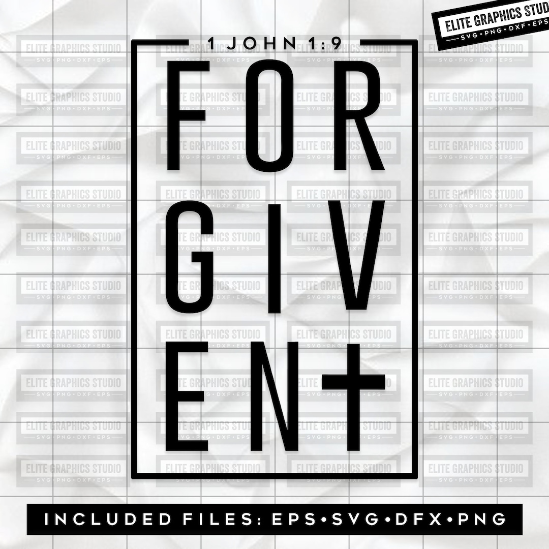 Forgiven Svg, Cross Svg, Christian Svg, God Svg, Religion Svg, Digital ...