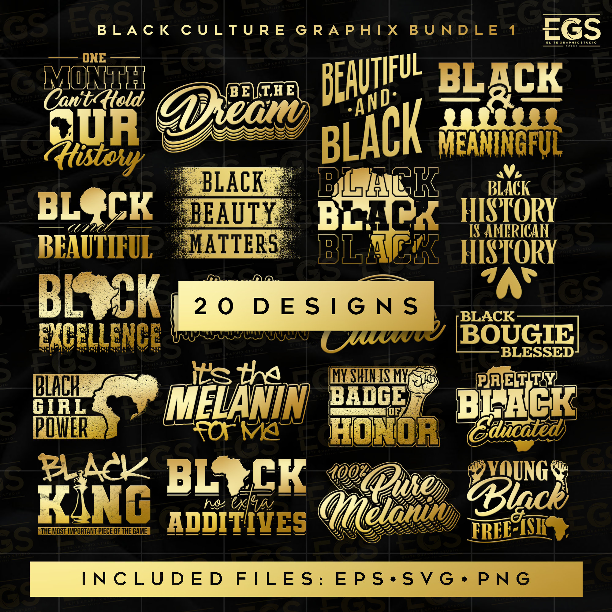 20 Premium Black Culture Bundle Svg Black Power Svg African - Etsy
