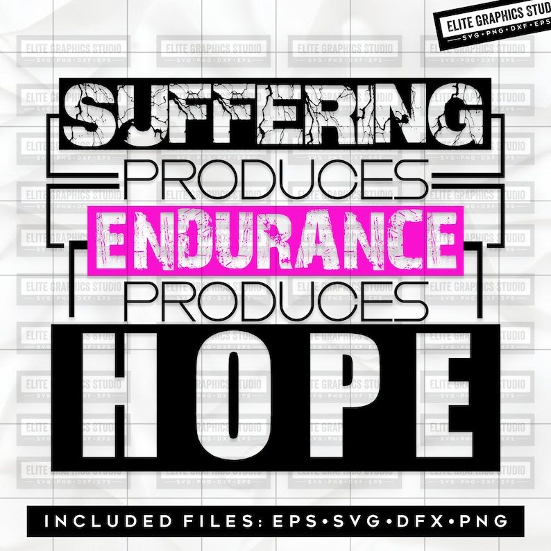 Suffering Produced Hope Svg, Prayer Svg, Jesus Svg, Scripture Svg ...
