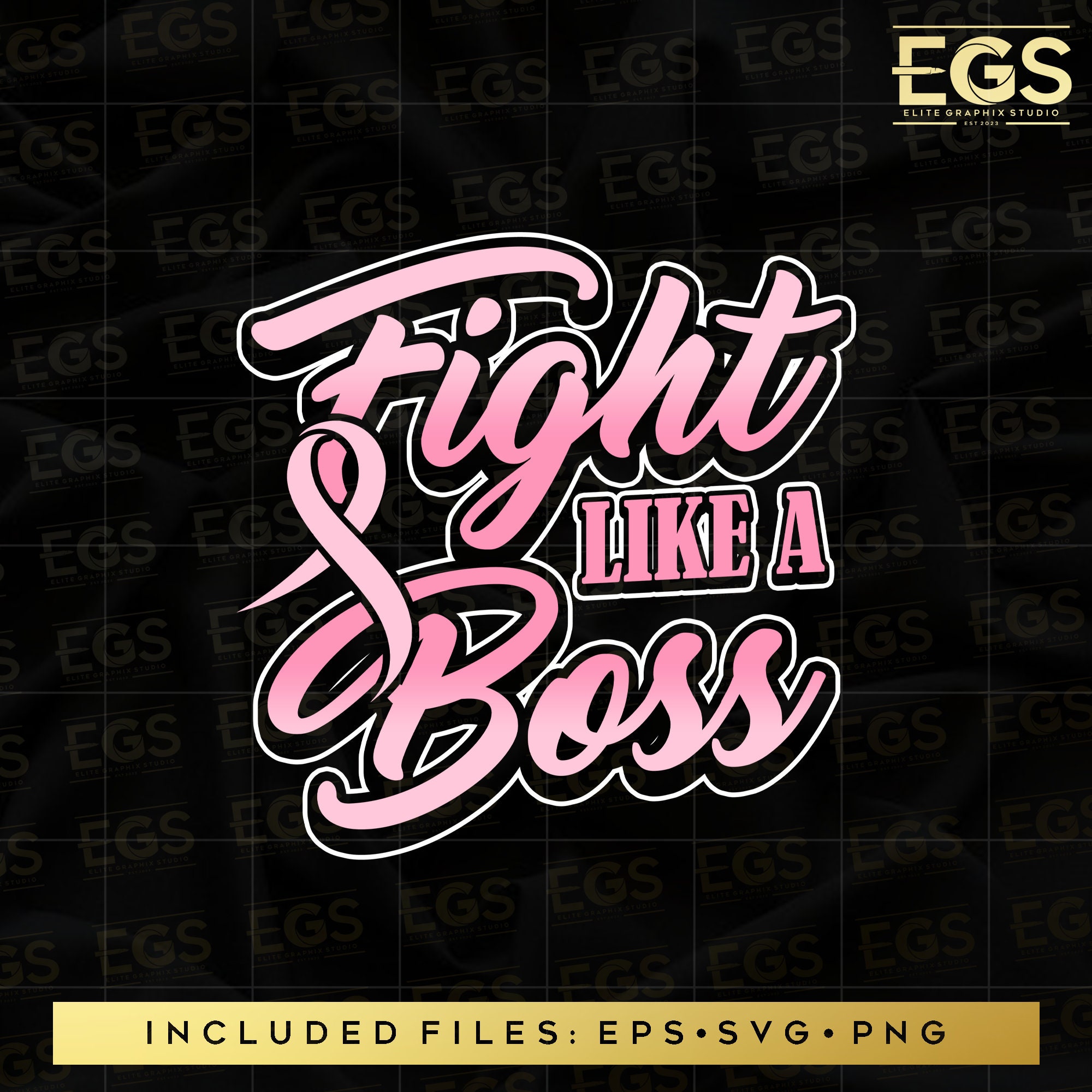 Fight Like A Boss Svg Breast Cancer Svg October Svg Cancer - Etsy