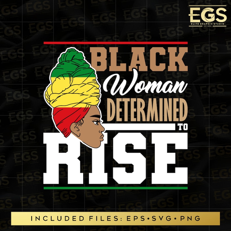 Black Woman Determined to Rise Svg Black Power Svg Melanated - Etsy